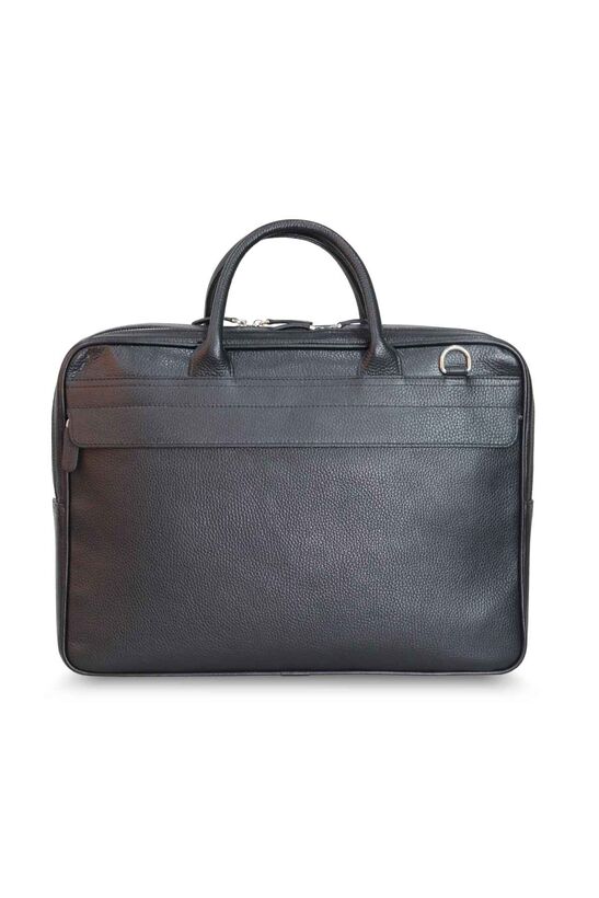 Matte Black Mega Size Laptop Entry Briefcase