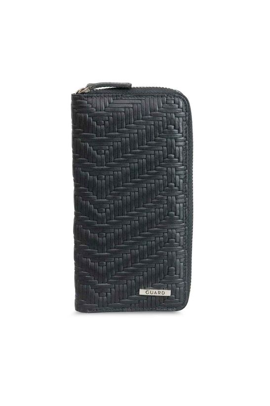 Guard Black Wicker Printed Zipper Portfolio Wallet | Portfolio Wallet ...