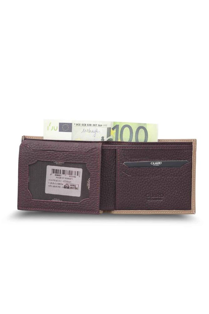 Guard Matte Rose Color - Burgundy Horizontal Leather Wallet | Men's ...