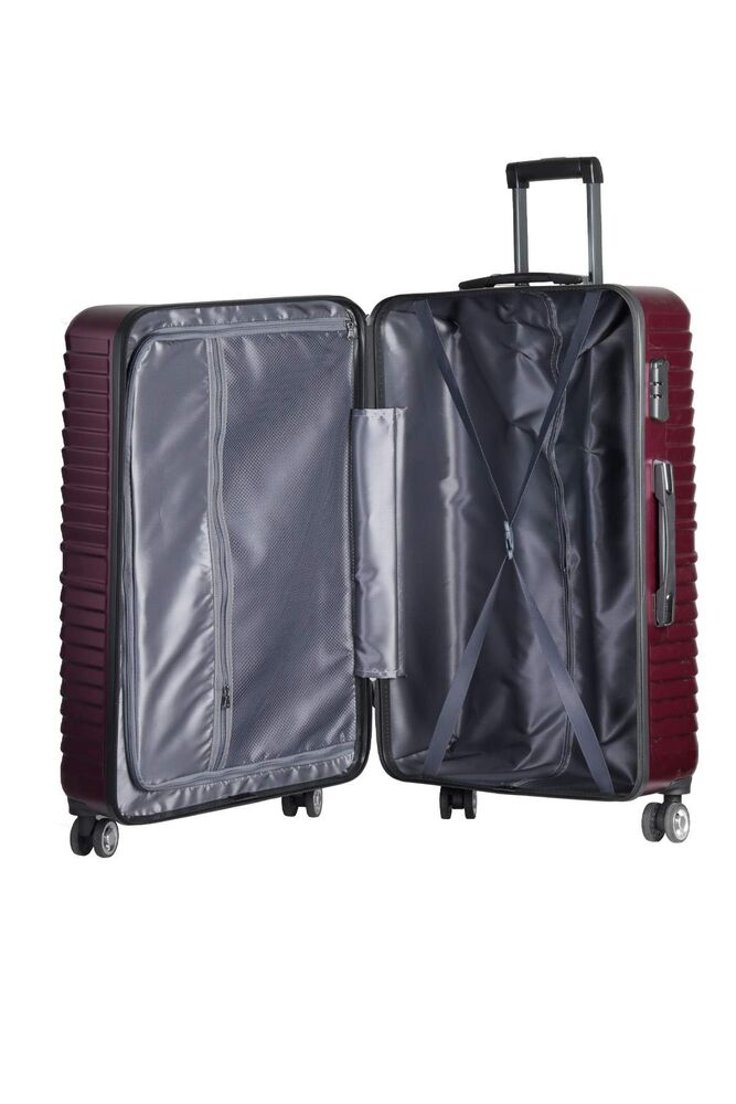 Guard Polypropylene Unbreakable Claret Red Travel Luggage Set of 3 ...