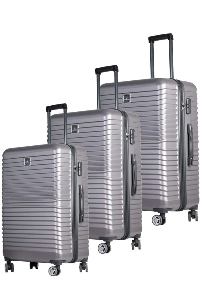 Guard Polypropylene Unbreakable Gray Travel Luggage Set of 3 | Travel ...