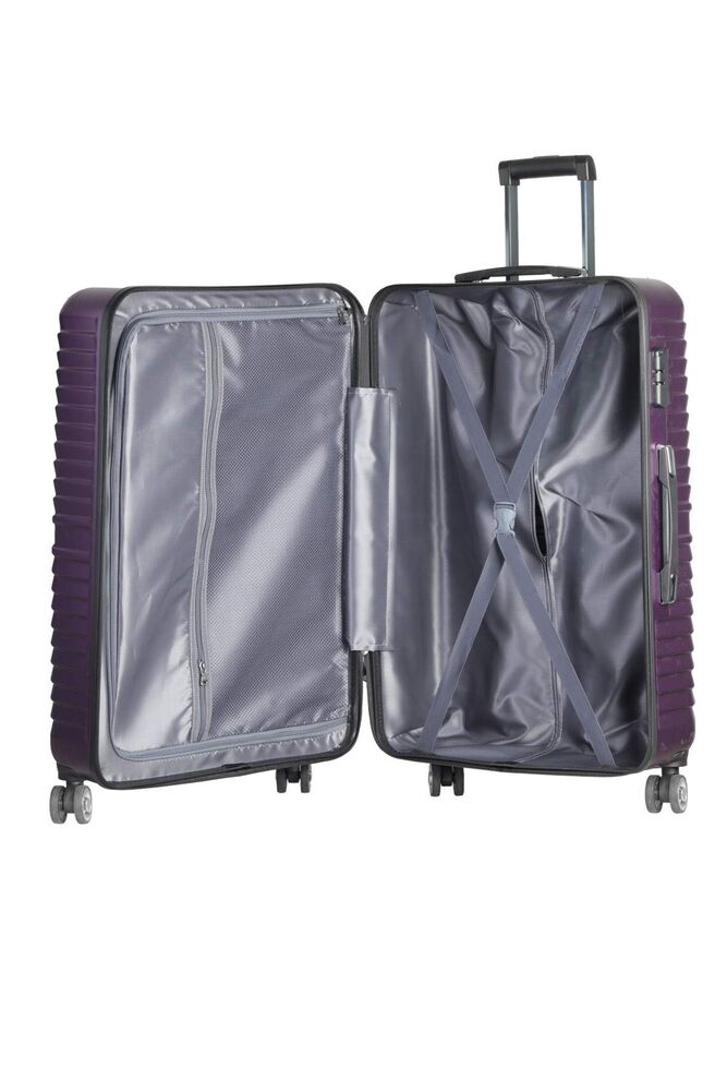 Guard Polypropylene Unbreakable Plum Travel Luggage Set of 3 | Travel ...