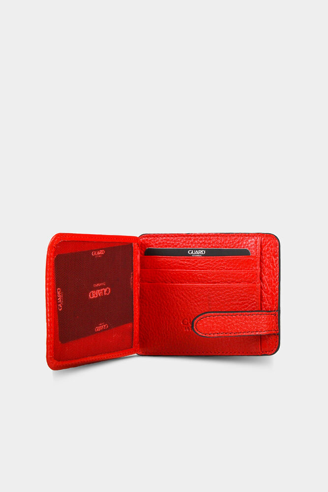 Red Leather Card Holder