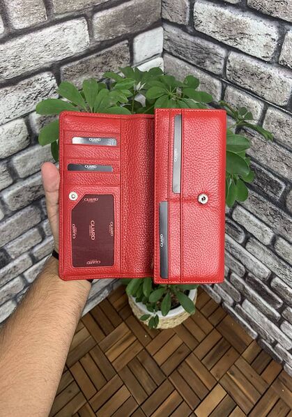 Guard Red Leather Zipper Women's Wallet | Women's Wallet Prices | Guard ...