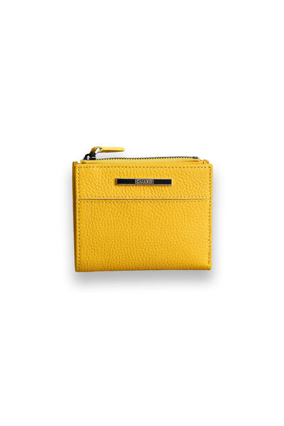 Guard Small Size Yellow Coin Genuine Leather Women's Wallet | Women's ...