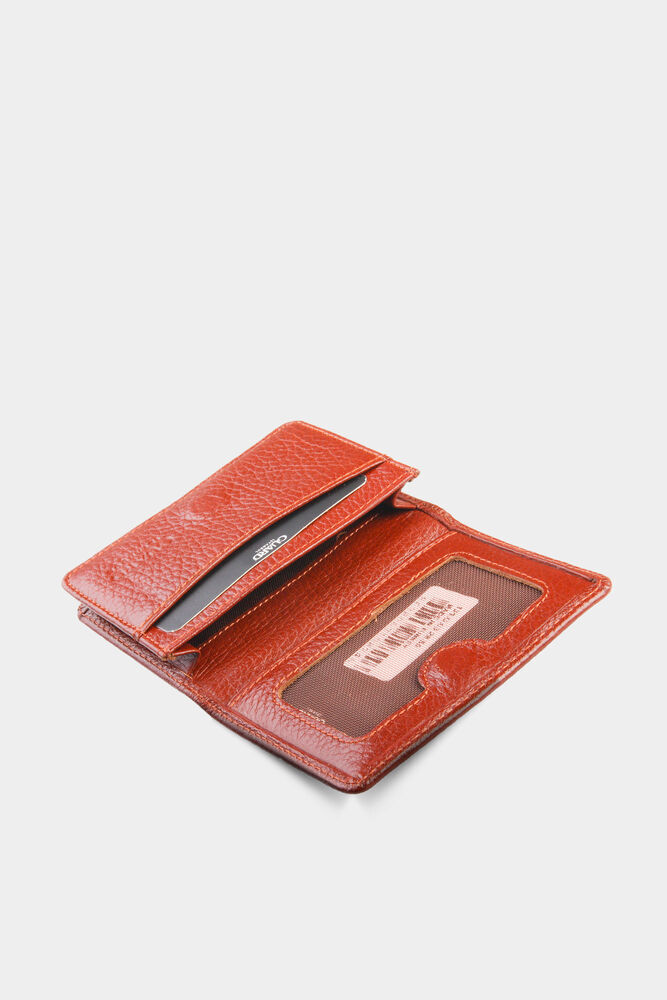 Magnetic Small Size Tan Leather Card/Business Card Holder