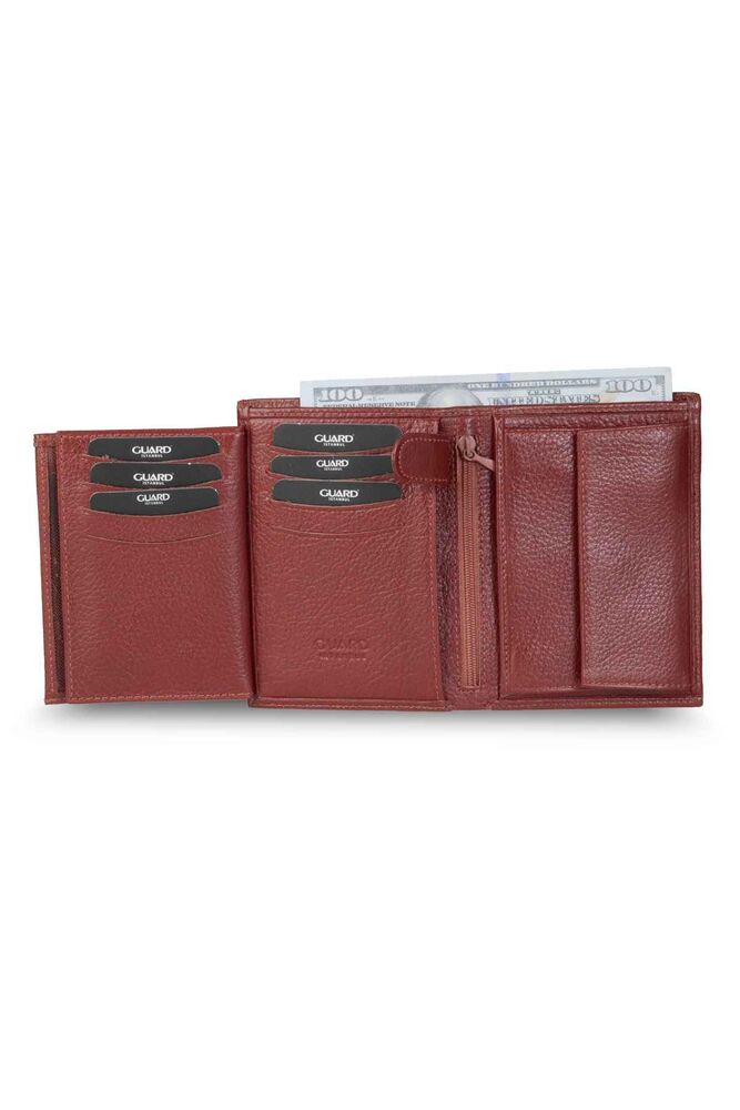 Multi-Compartment Tan Leather Men's Wallet