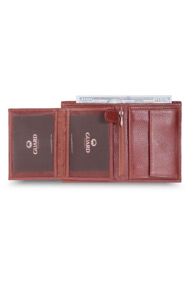 Multi-Compartment Tan Leather Men's Wallet